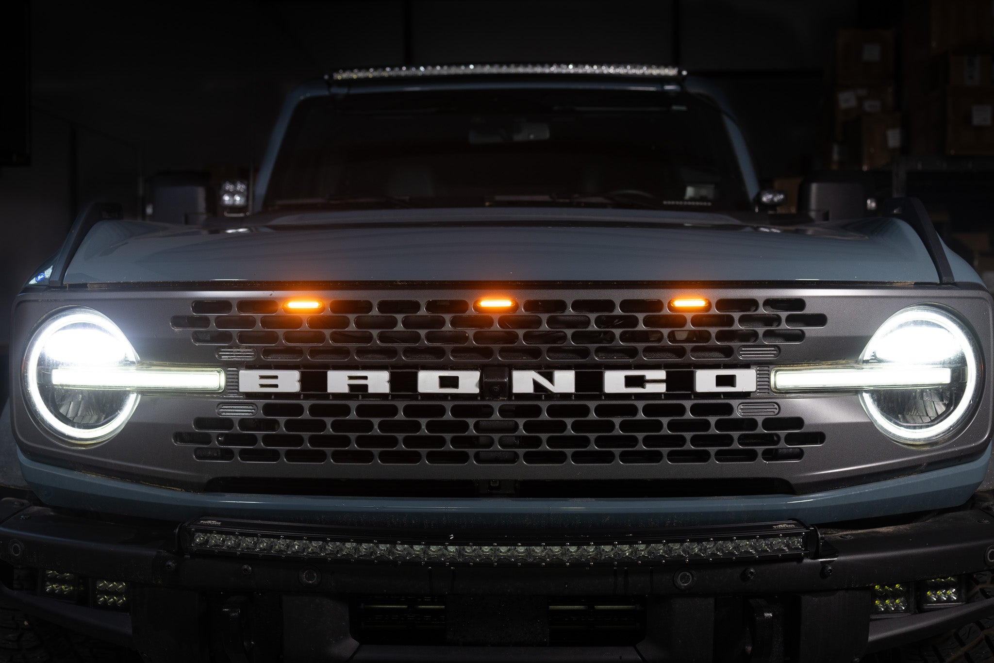 2021 - 2023 Ford Bronco Raptor Style Extreme Amber LED grill Kit ...
