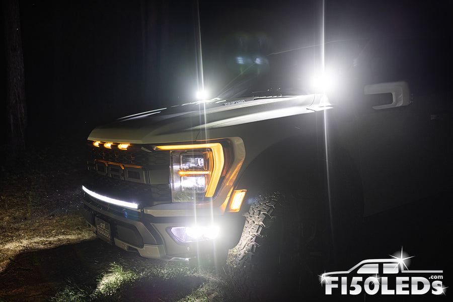2021 - 2023 F150 GEN3 Raptor CREE LED Hood Mounted Spartan Kit ...