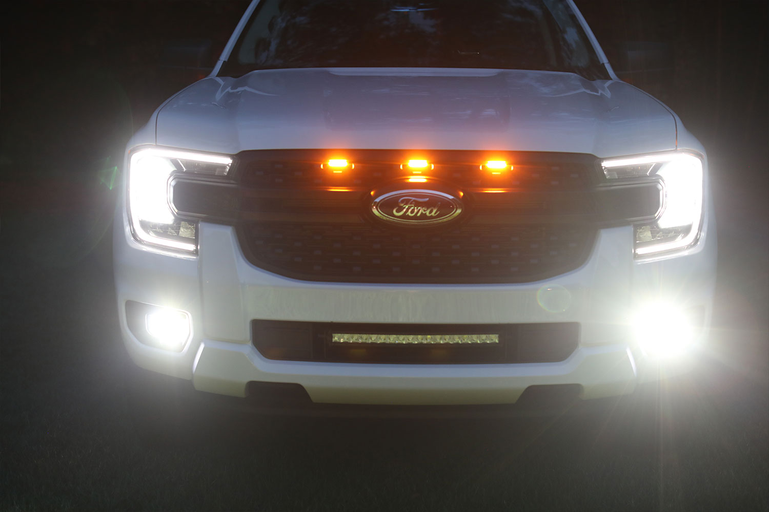 2024 Ford Ranger Raptor Style Extreme Amber LED grill Kit – F150LEDs.com