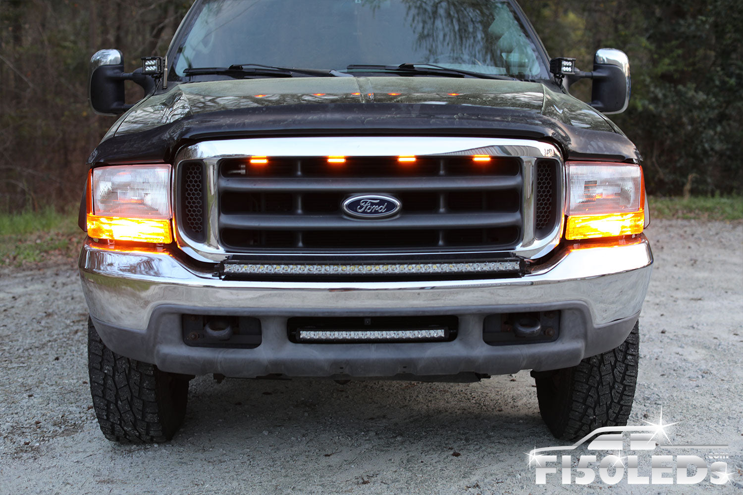 1998 - 2007 F250 Super Duty RAPTOR STYLE EXTREME LED GRILL KIT ...