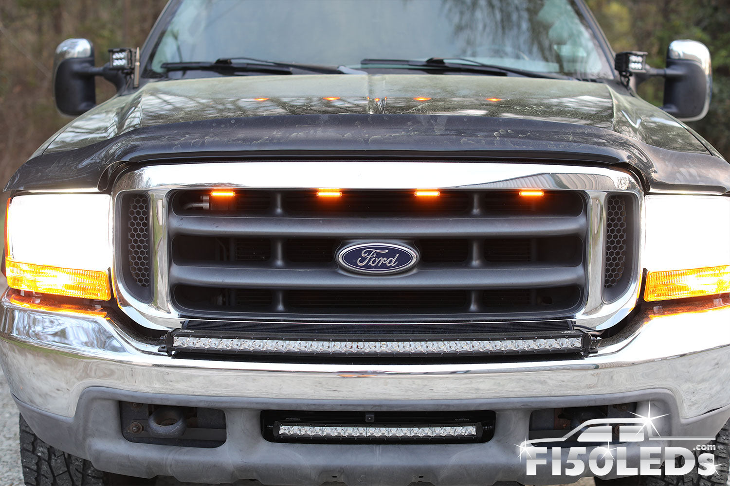 1998 - 2007 F250 Super Duty RAPTOR STYLE EXTREME LED GRILL KIT ...