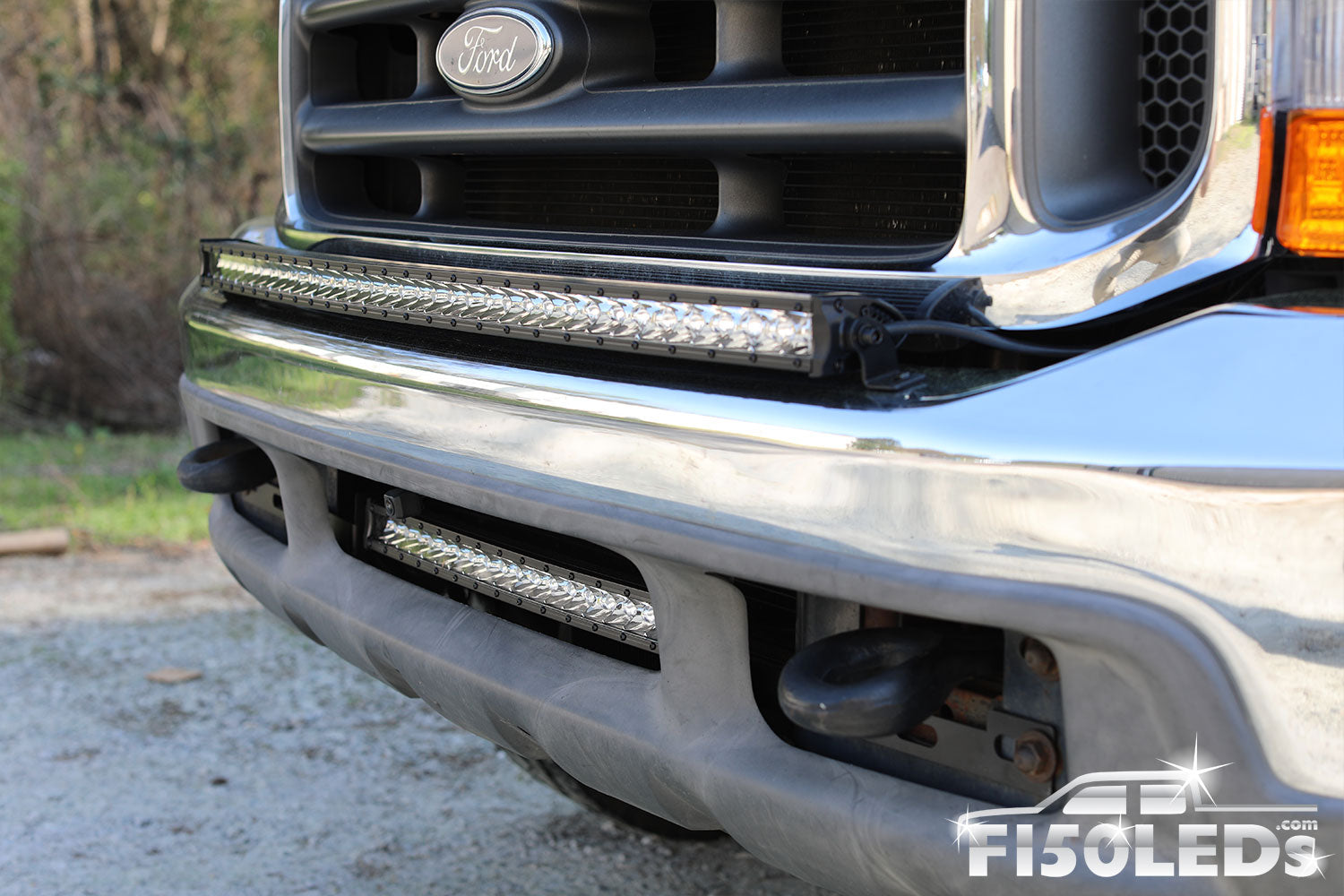 1999 - 2007 F250 Super Duty 20" Paladin 90W Curved Lower Intake LED Ba ...