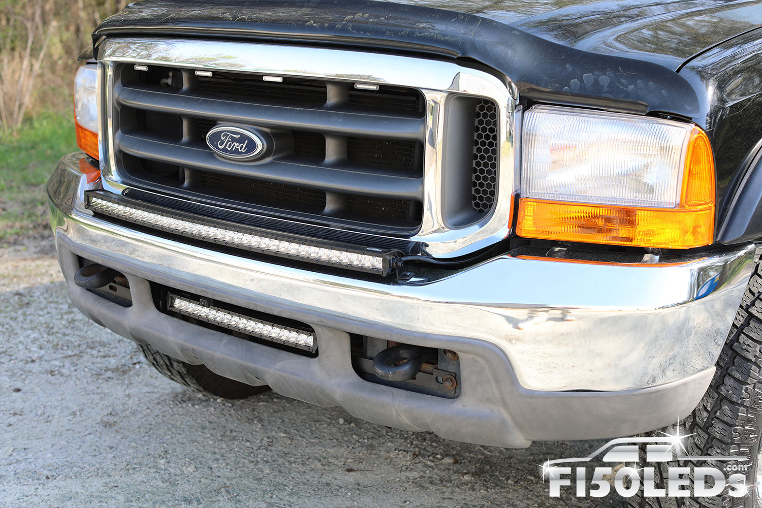 1999 - 2007 F250 Super Duty 20" Paladin 90W Curved Lower Intake LED Ba ...
