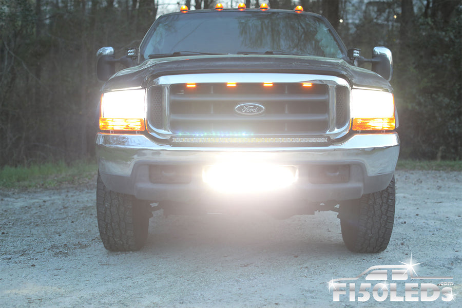 1999 - 2007 F250 Super Duty 20" Paladin 90W Curved Lower Intake LED Ba ...