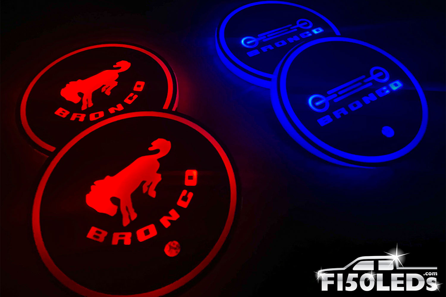 2021 - 2023 Ford Bronco LED Cup Holder Coasters – F150LEDs.com