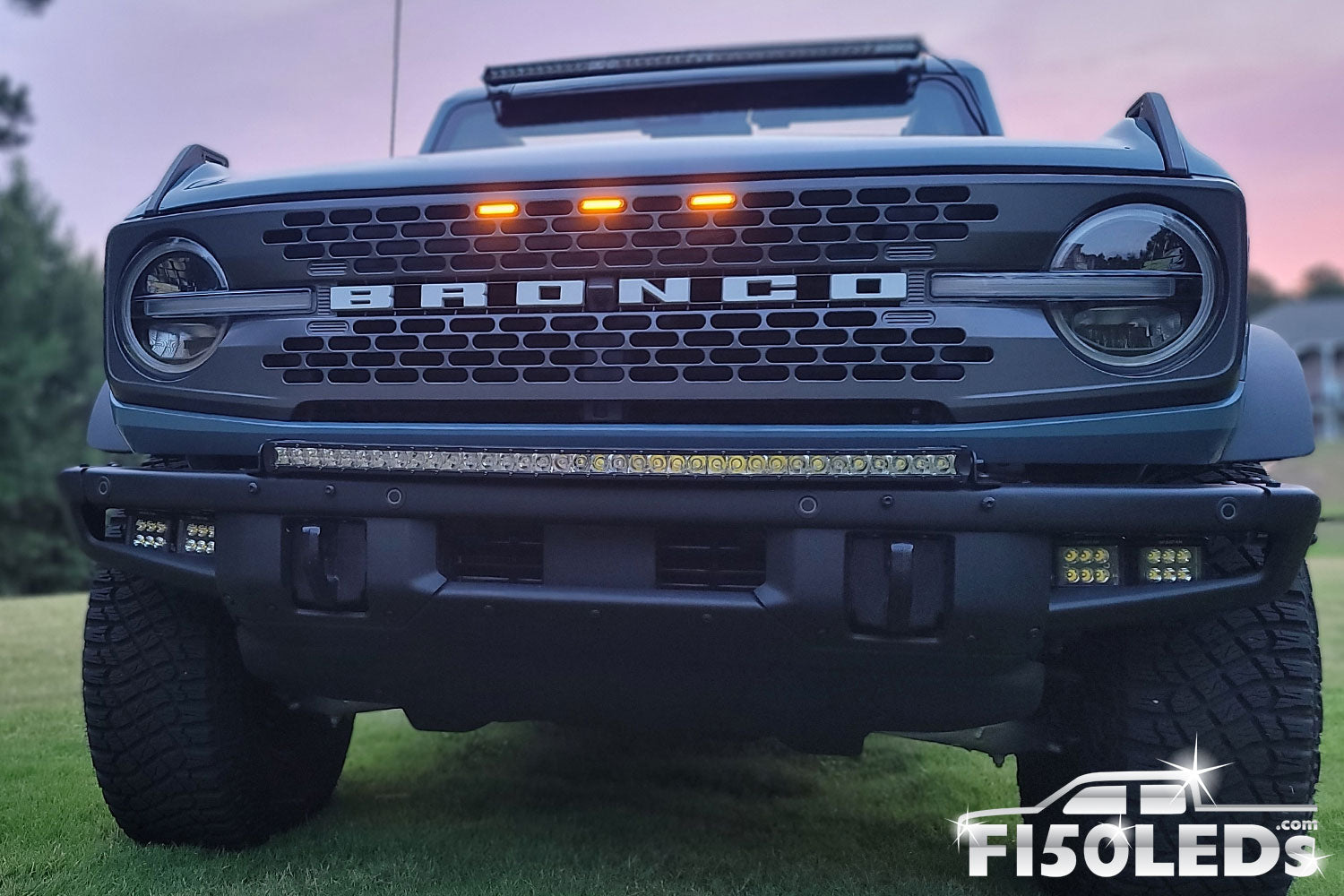 2021 - 2023 Ford Bronco Raptor Style Extreme Amber LED grill Kit ...