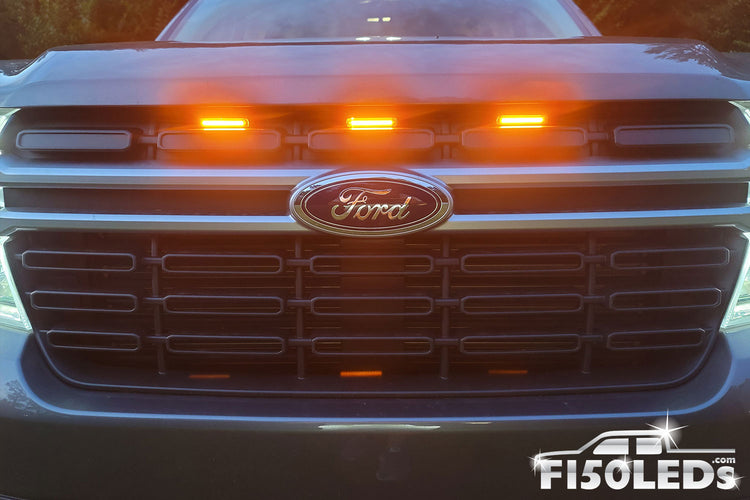 2022 - 2023 Ford Maverick Raptor Style Extreme Amber LED grill Kit