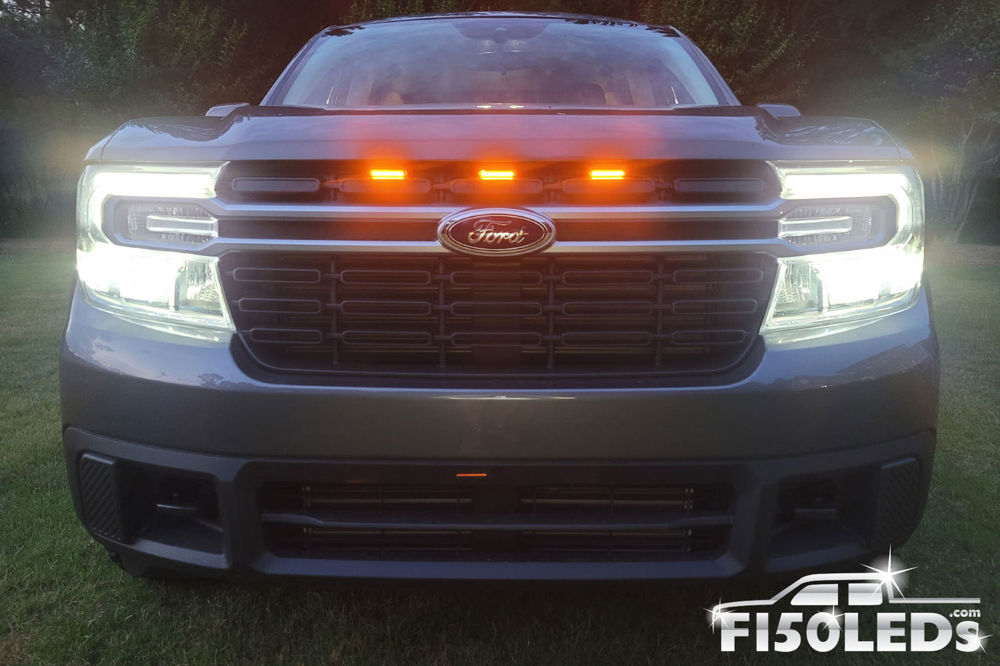 2022 - 2023 Ford Maverick Raptor Style Extreme Amber LED grill Kit