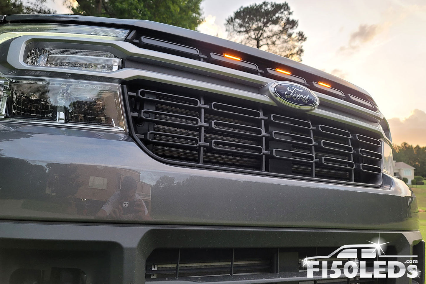 2022 - 2023 Ford Maverick Raptor Style Extreme Amber LED grill Kit