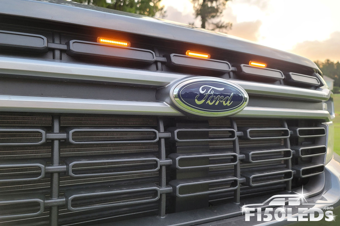 2022 - 2023 Ford Maverick Raptor Style Extreme Amber LED grill Kit